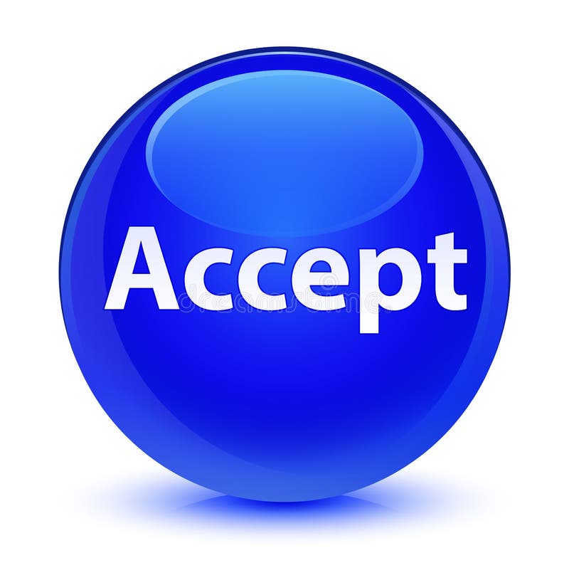 Accept blue square button stock illustration. Illustration of receive ...