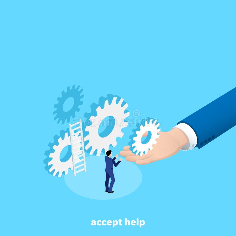 Accept help stock vector. Illustration of leadership - 193004987