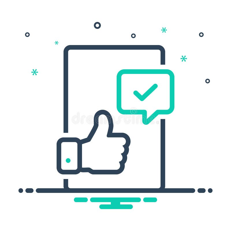 Mix Icon for Accept, Acknowledge and Message Stock Vector ...