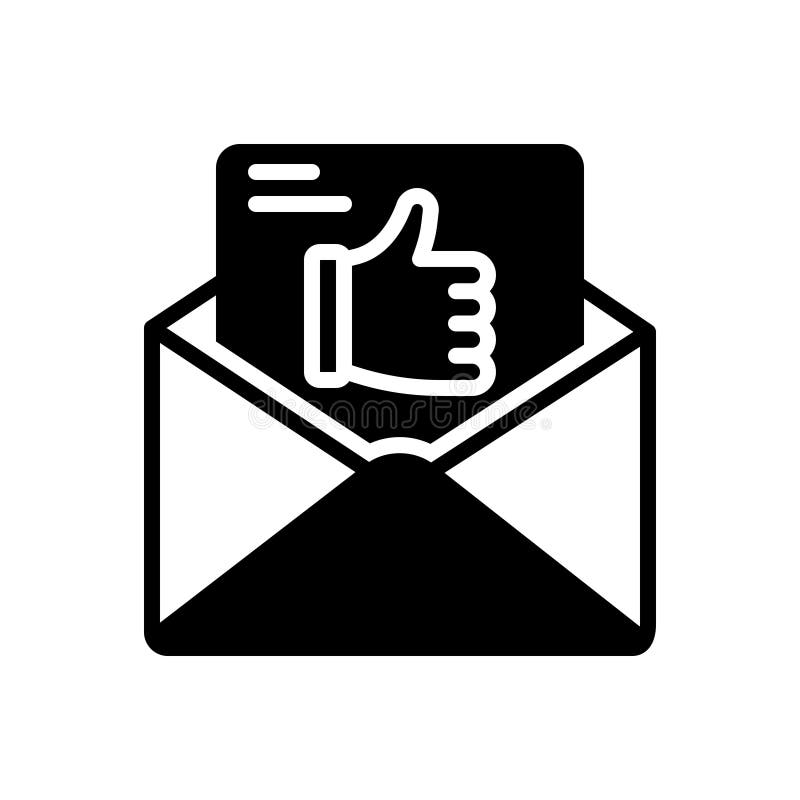 Black Solid Icon for Accept, Get and Obtain Stock Vector - Illustration ...