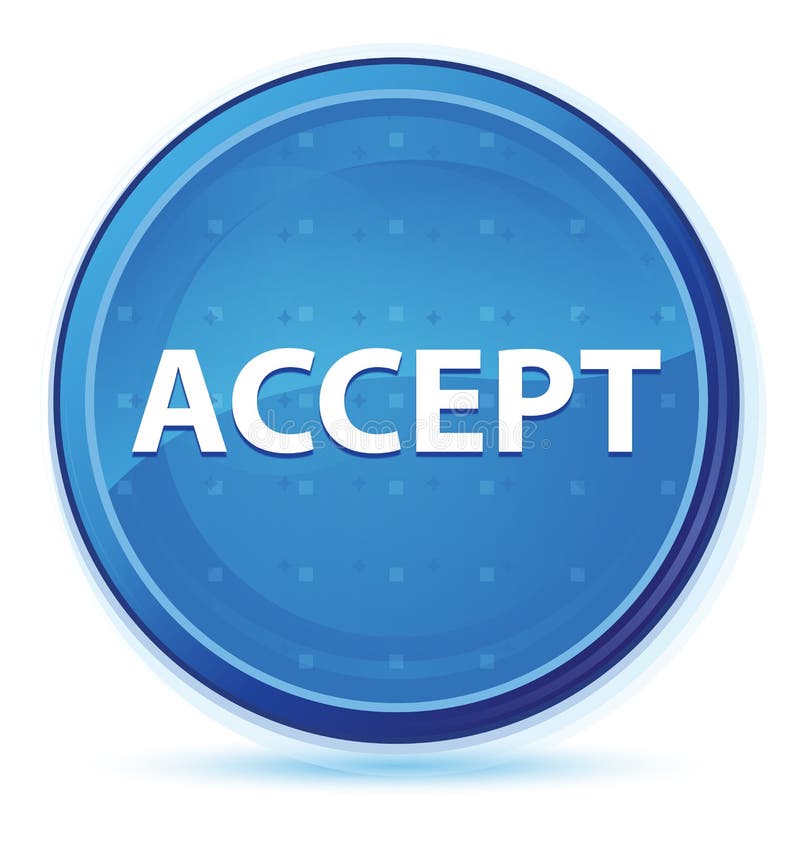 Accept blue square button stock illustration. Illustration of receive ...