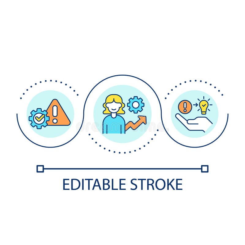 Accept that Mistakes are Helpful Loop Concept Icon Stock Vector ...