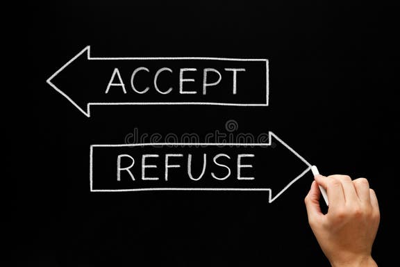 Accept or Refuse Arrows Concept Stock Image - Image of denied, mindset ...