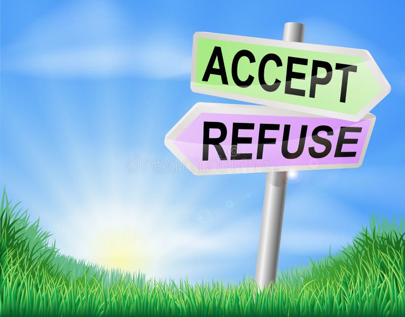 Accept or Refuse Sign Concept Stock Vector - Illustration of approval ...