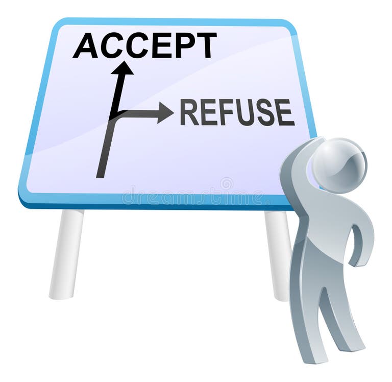Accept or refuse sign stock vector. Illustration of arrows - 56100538