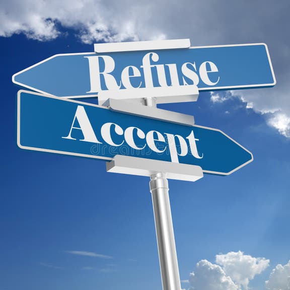 Accept and Refuse signs stock illustration. Illustration of ...