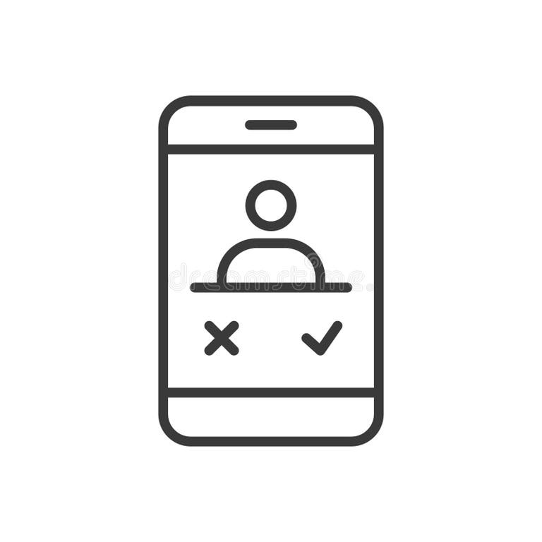 Accept or Reject a Call, Icon in Line Design. Accept, Reject, Call ...