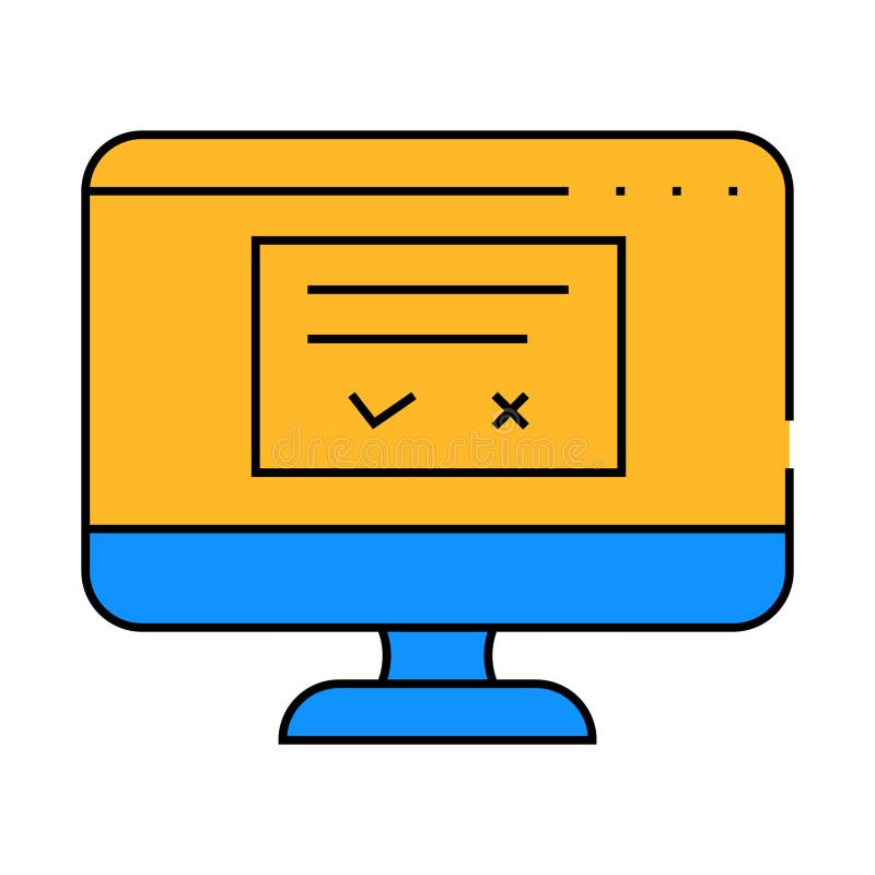 Accept or Reject Request of Operating System Icon Color Illustration ...
