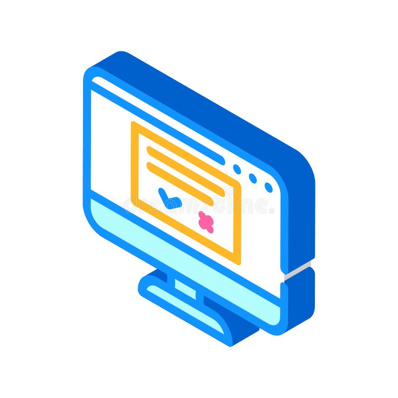 Accept or Reject Request of Operating System Isometric Icon Vector ...