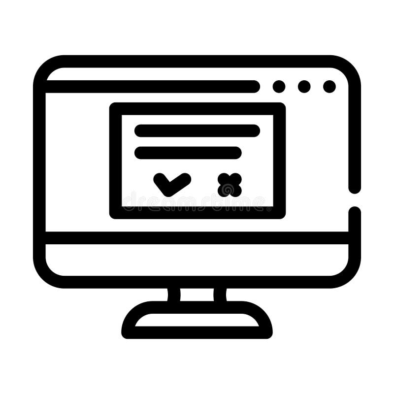 Accept or Reject Request of Operating System Line Icon Vector ...