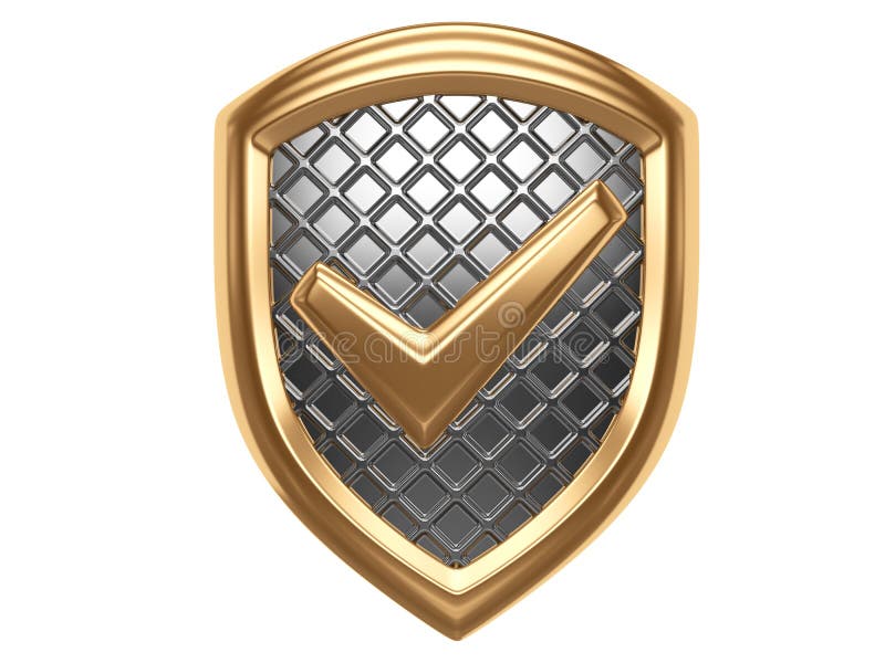 Accept sign on a shield stock illustration. Illustration of success ...