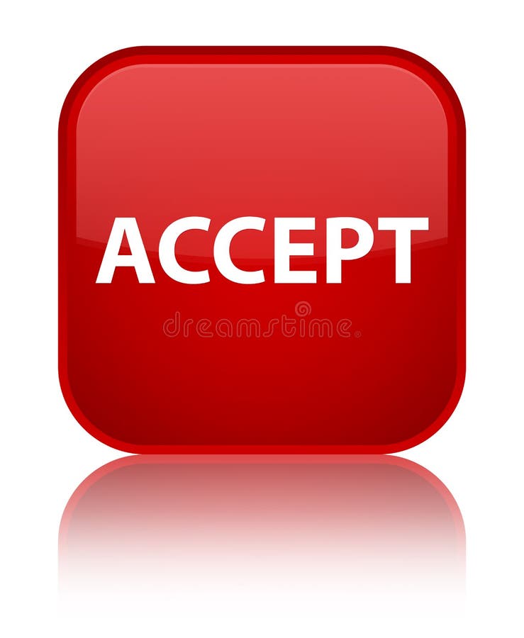 Accept Special Red Square Button Stock Illustration - Illustration of ...