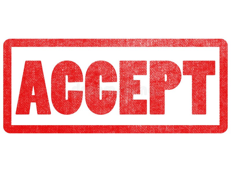 Accept Text Sign Label Stamp. Stock Illustration - Illustration of ...