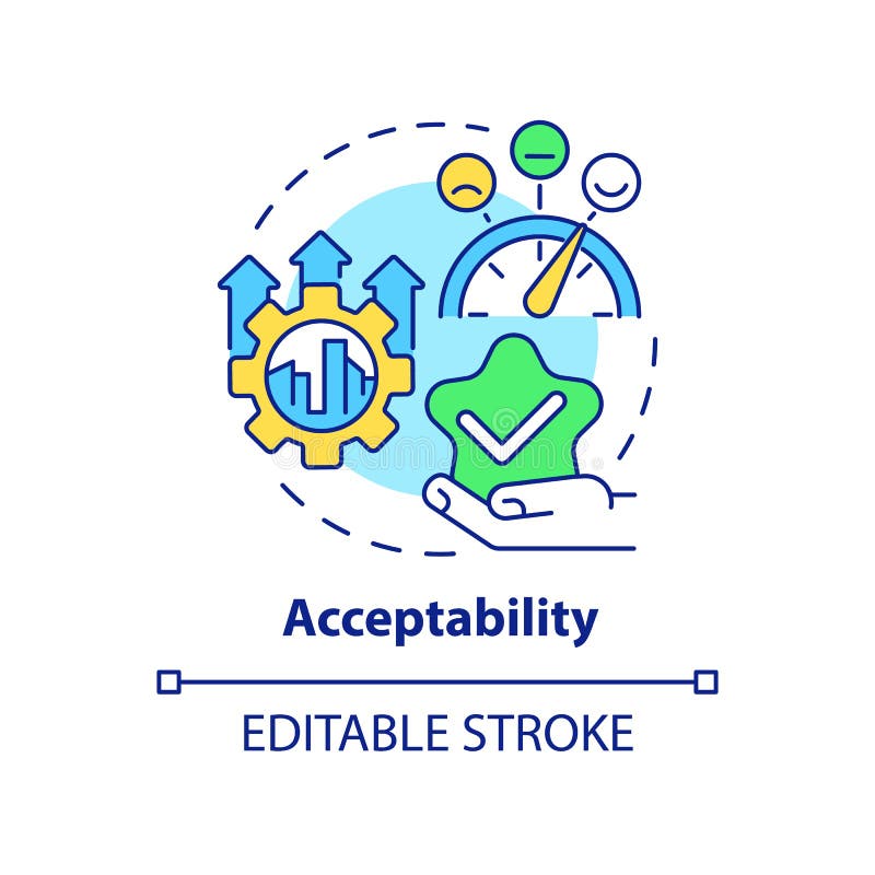 Acceptability concept icon stock vector. Illustration of strategy ...