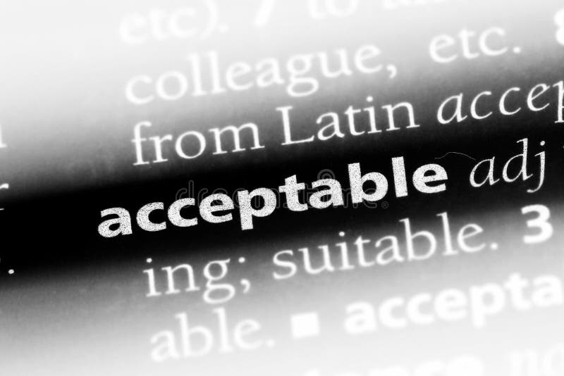 Acceptable stock image. Image of definition, printed - 114405745