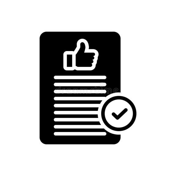 Black Solid Icon for Acceptable, Admissible and Agreeable Stock Vector ...