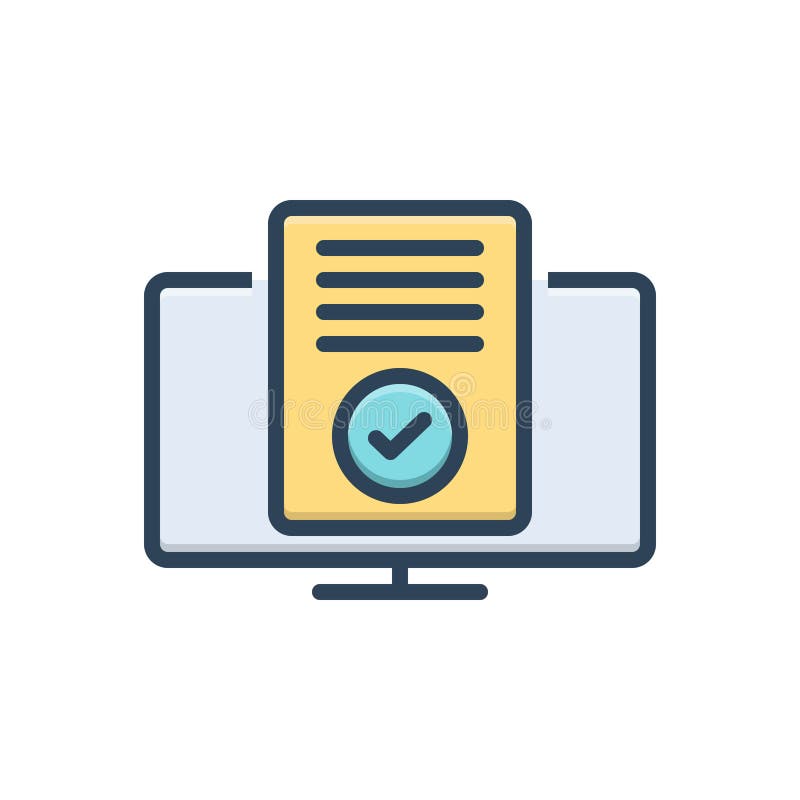 Color Illustration Icon for Acceptable, Admissible and Agreeable Stock ...