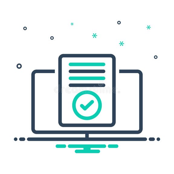 Mix Icon for Acceptable, Admissible and Agreeable Stock Illustration ...