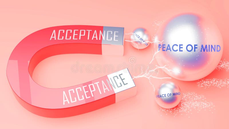 Acceptance that Attracts Peace of Mind Stock Illustration ...