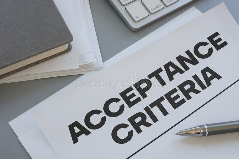 Acceptance Criteria is Shown Using the Text Stock Photo - Image of ...
