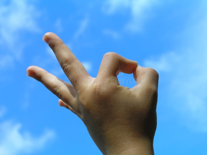 Acceptance Gesture – Child Hand Stock Photo - Image of circle ...