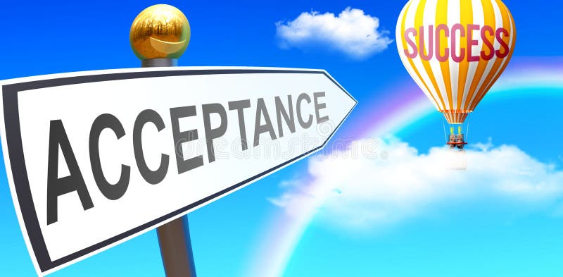 Acceptance Leads To Success Stock Illustration - Illustration of ...