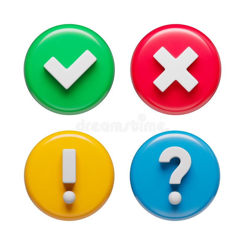 3d Question Mark Exclamation Marks Stock Illustrations – 401 3d ...