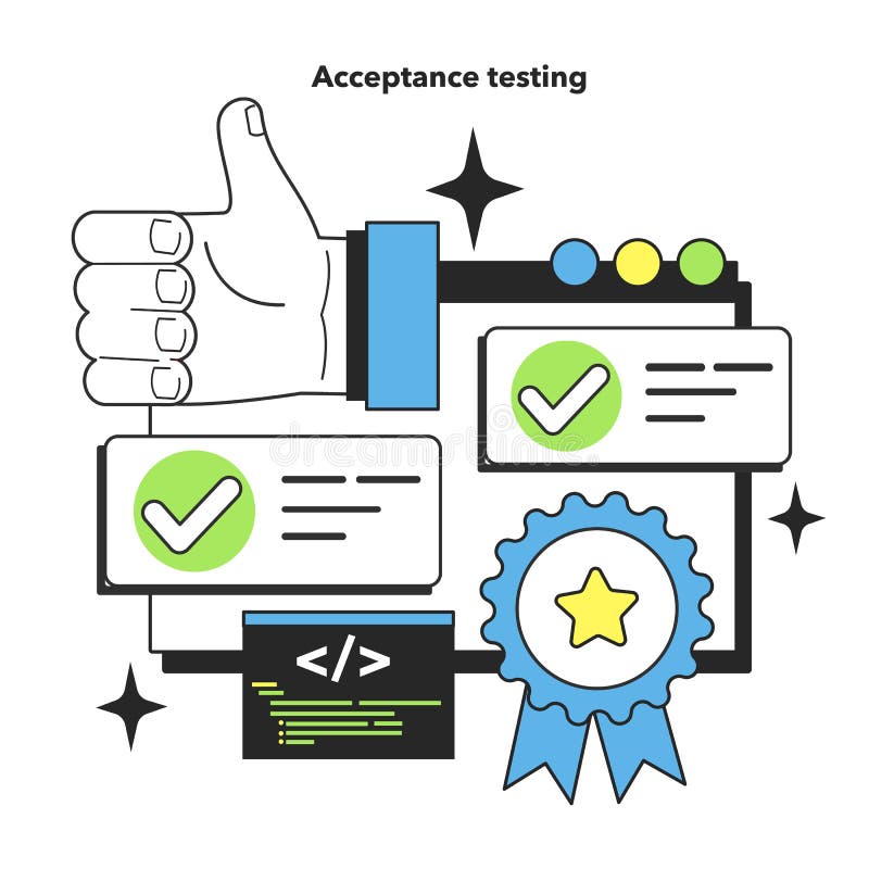 Acceptance Testing Level. Software Testing Methodology Stock Vector ...
