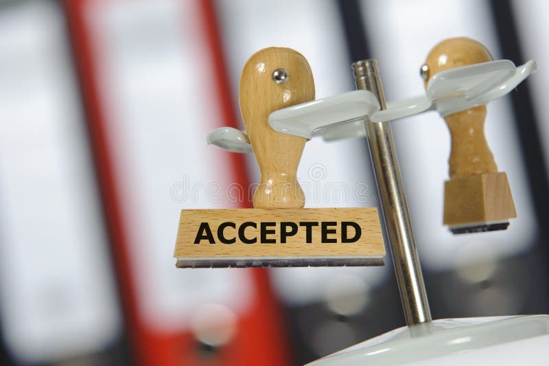Accepted stock photo. Image of approval, guarantee, note - 13978222