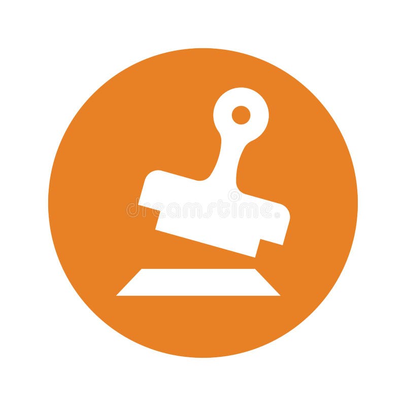 Accepted, Approved, Stamp Icon / Orange Color Stock Vector ...