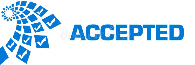 Accepted Blue Left Grid Horizontal Stock Illustration - Illustration of ...