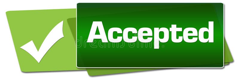 Accepted Green Blue Circular Stock Illustration - Illustration of ...