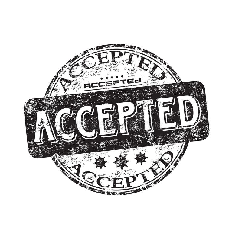 Accepted Grunge Rubber Stamp Stock Vector - Illustration of background ...