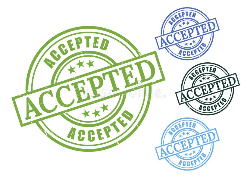 Accepted Grunge Rubber Stamp Collection, Approval Vector Set Stock ...