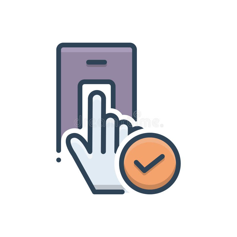 Color Illustration Icon for Accepted, Granted and Recognized Stock ...