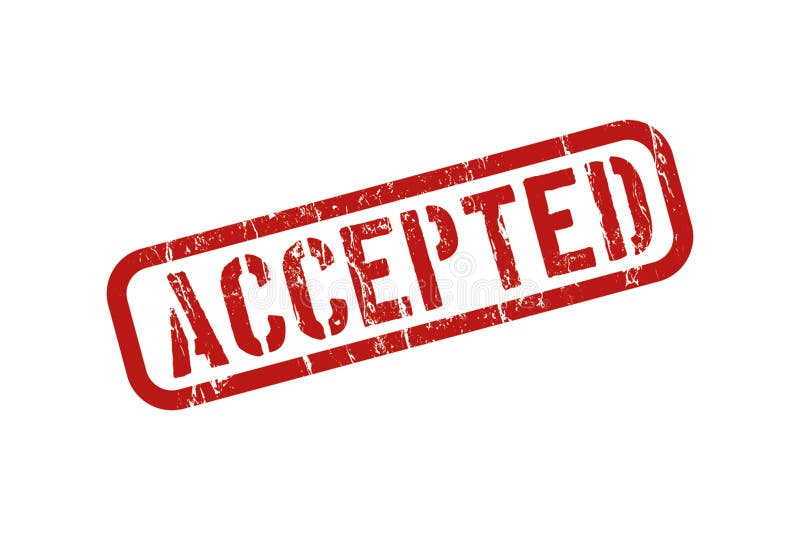 Accepted -red Rubber Stamp with Grunge Effect Stock Illustration ...