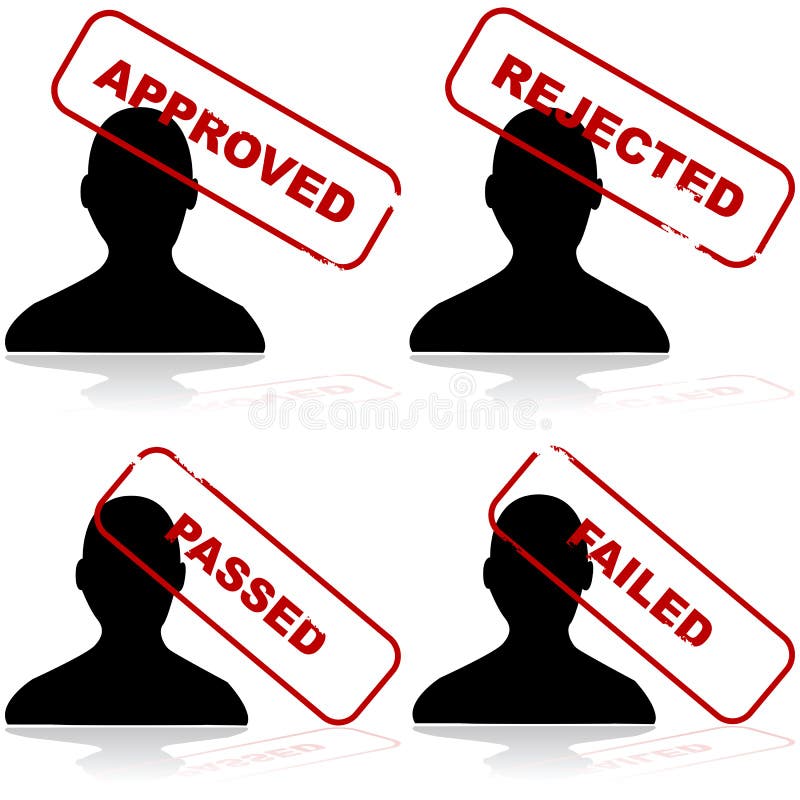 Accepted or rejected stock illustration. Illustration of accepted ...