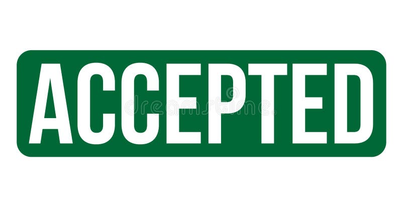 Accepted Rubber Grunge Stamp Seal Vector - Vector Stock Illustration ...