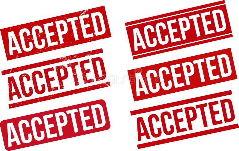Not Accepted Rubber Stamp. Red Not Accepted Rubber Grunge Stamp Seal ...