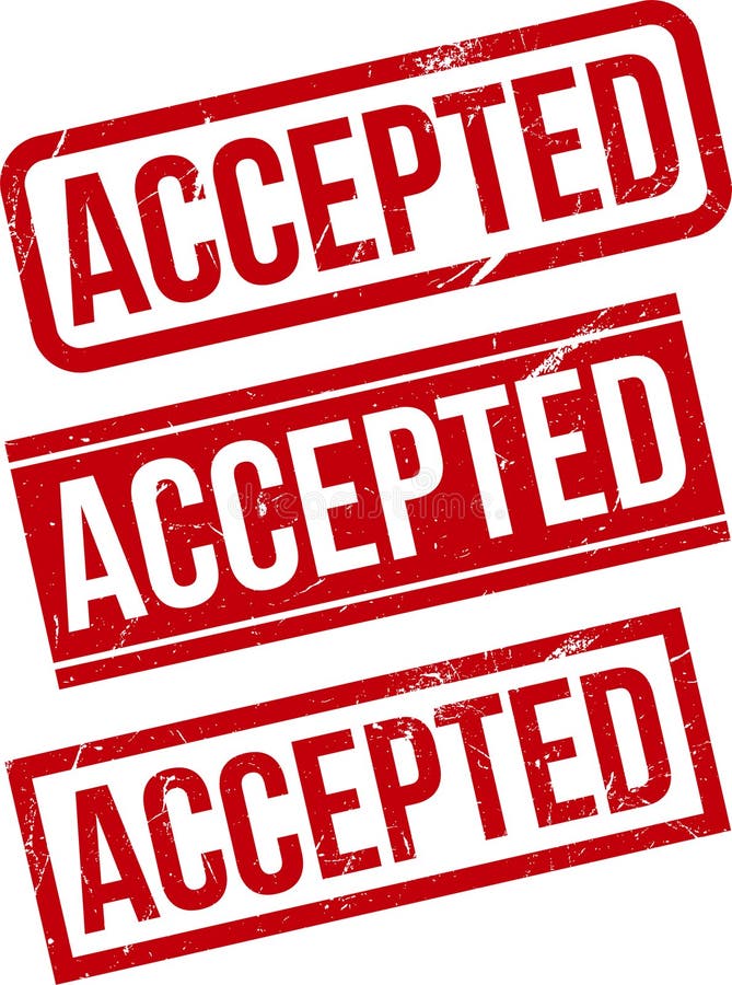 Accepted Rubber Stamp Set. Rubber Stamp Grunge Rubber Stamp - Vector ...