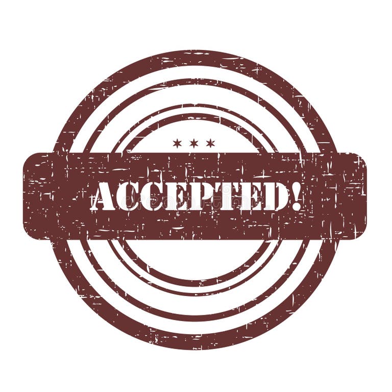 Accepted stamp stock illustration. Illustration of scratched - 8330057