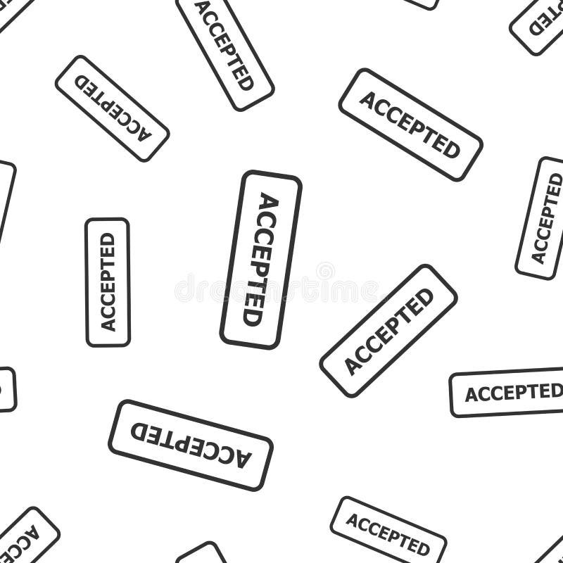 Accepted Vector Stamp. Flat Vector Illustration Stock Vector ...