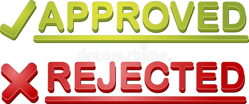 Accepterad Kasserad Symbolsillustration Stock Illustrationer ...