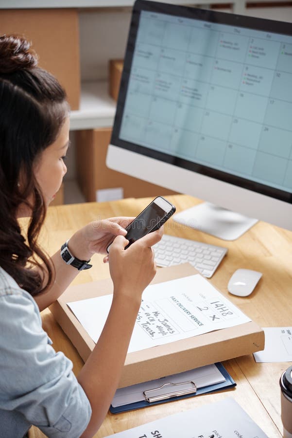 Accepting request stock image. Image of business, female - 127950589