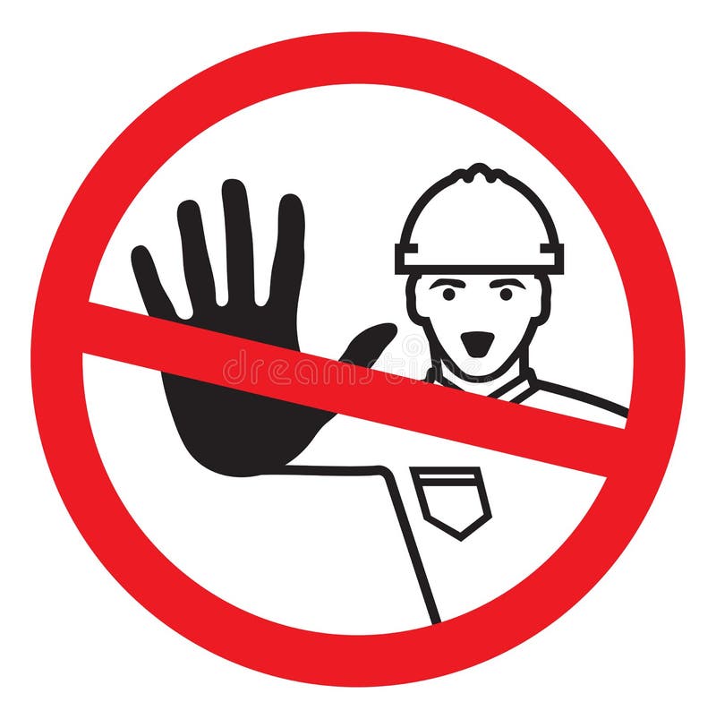 Acceso Negado - Trabajador De Construcción Ilustración del Vector ...