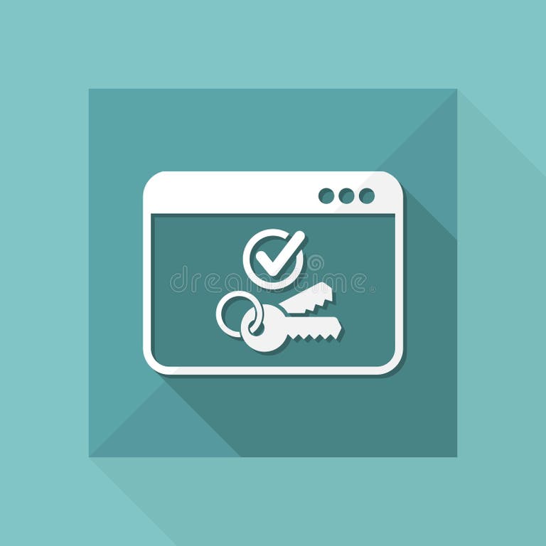 Acceso Privado - Icono Mínimo Plano Del Vector Ilustración del Vector - Ilustración de website ...