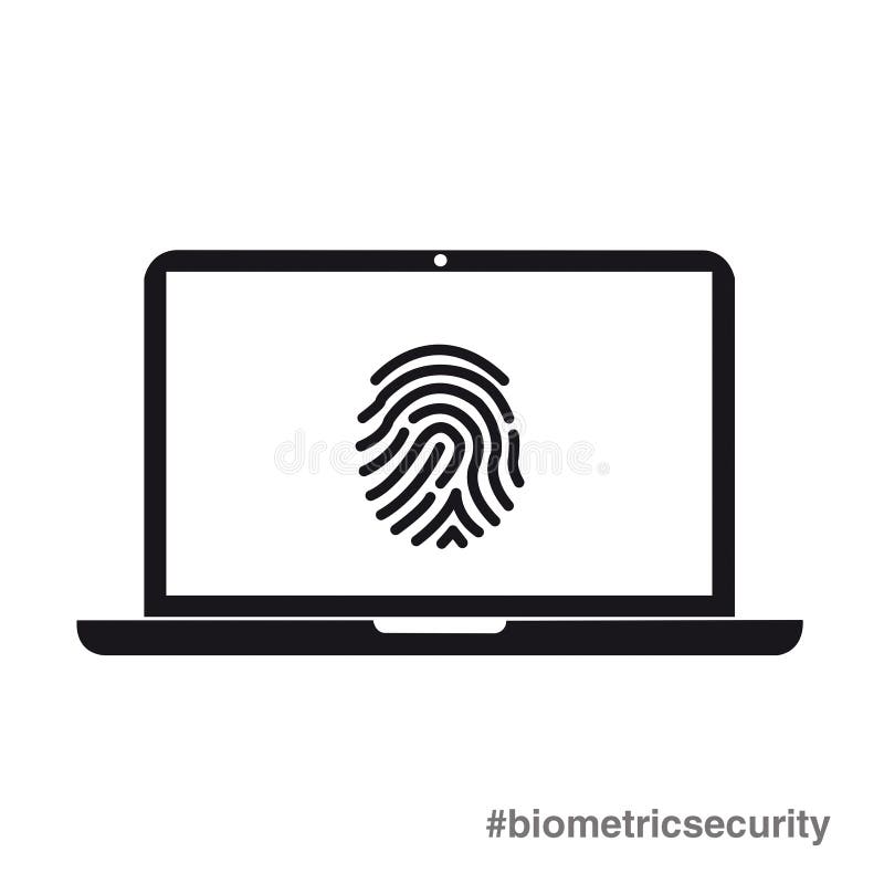 Laptop with a Fingerprint in the Screen As an Example of Biometric ...