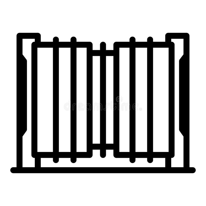 Access Automatic Gate Icon, Outline Style Stock Vector - Illustration ...