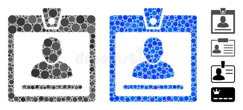 Access Badge Mosaic Icon of Circles Stock Illustration - Illustration ...
