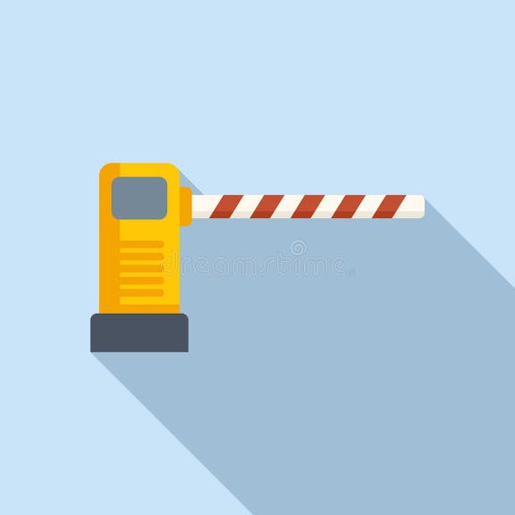 Access Barrier Icon Flat Vector. Automatic Gate Stock Vector ...